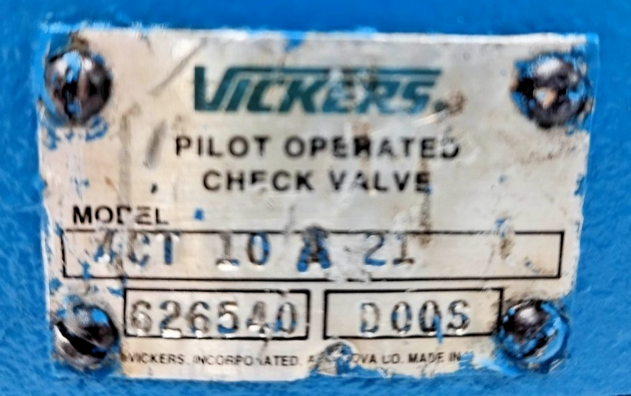 Vickers 4CT-10-A-21 626540 Pilot Operated Check Valve - Refurbished ...