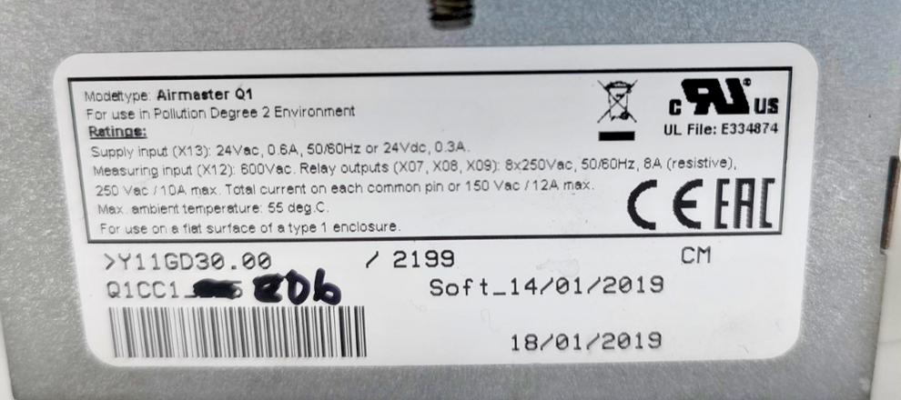 Tamrotor AIRMASTER Q1 Compressor Controller Display – Amin Corporation