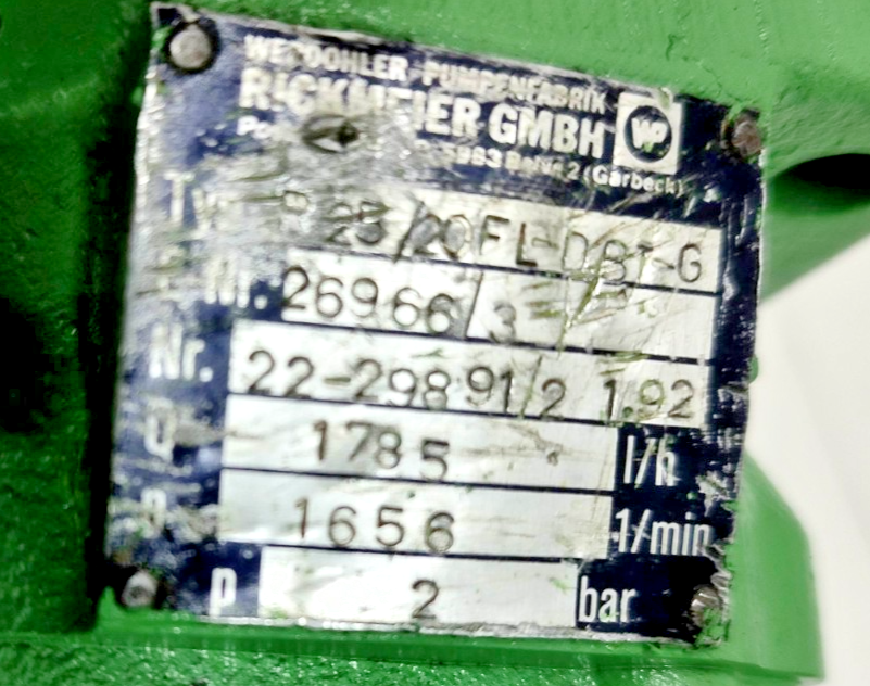 Rickmeier R25/20 FL-DBI-G Hydraulic Gear Pump – Amin Corporation