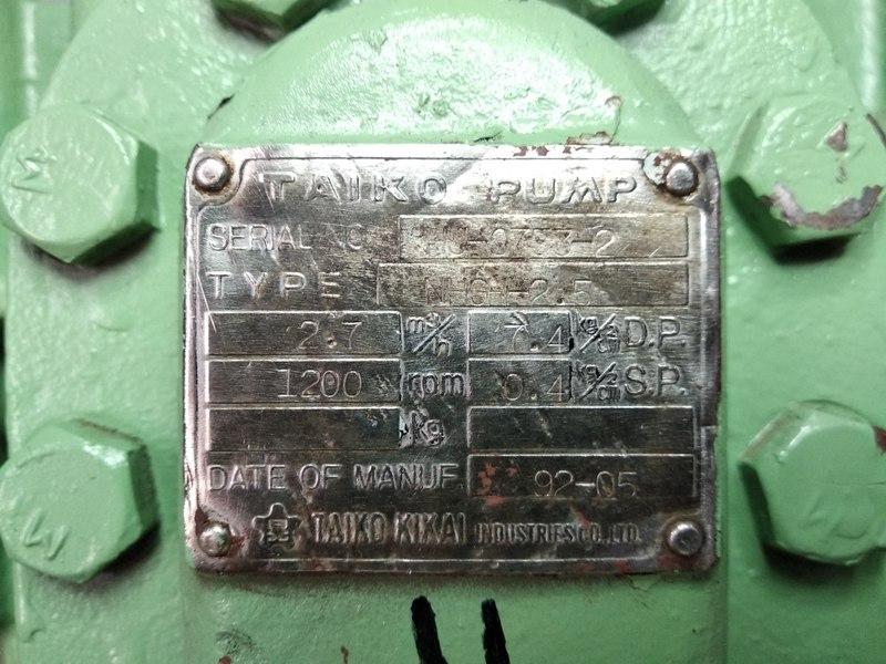 TAIKO KIKAI NHGH-2.5 Gear pump – Amin Corporation